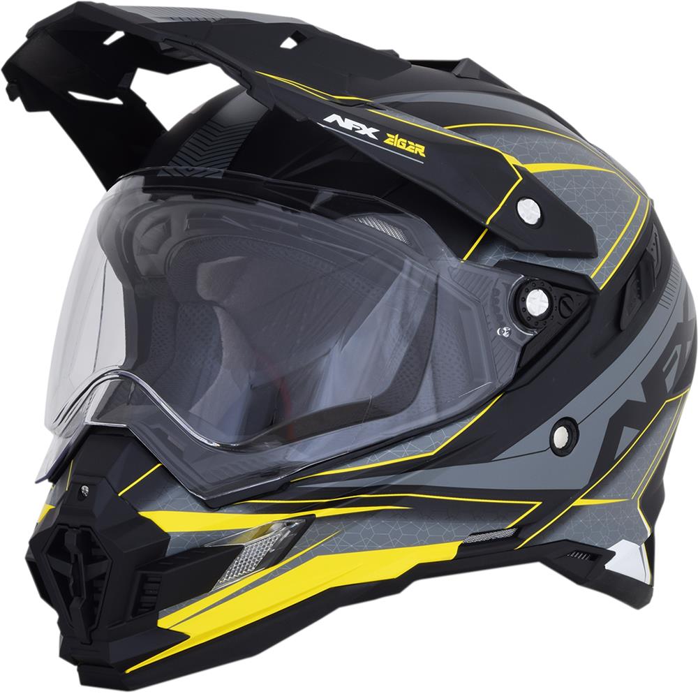 AFX Helmet FX-41 (Frost Grey/Neon Yellow): AOMC.mx