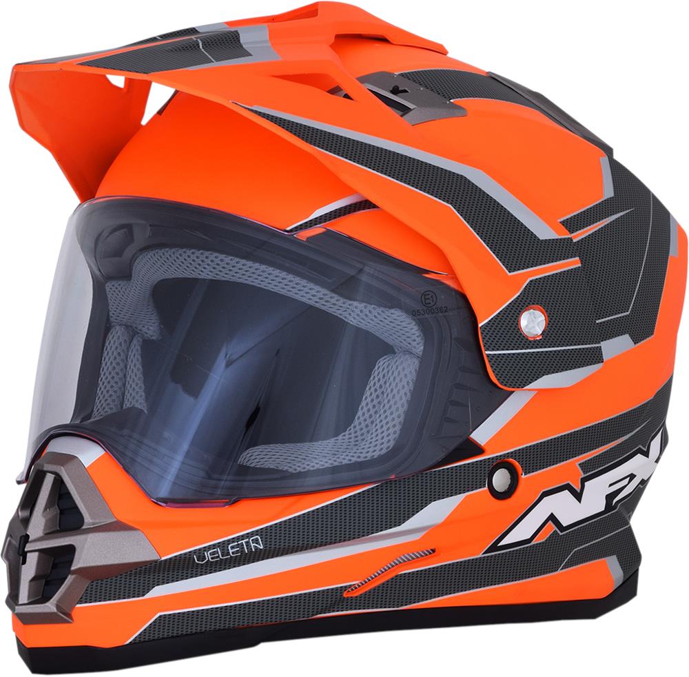 AFX Helmet FX-39 Dual Sport Series 2 (Matte Orange/Carbon): AOMC.mx