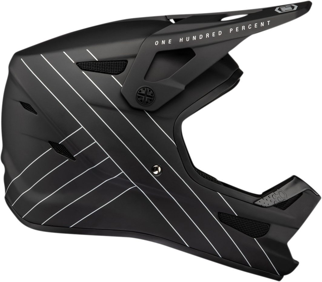 100% Status Helmet - Black, Small - Ultra-Light Fiberglass Shell with ...