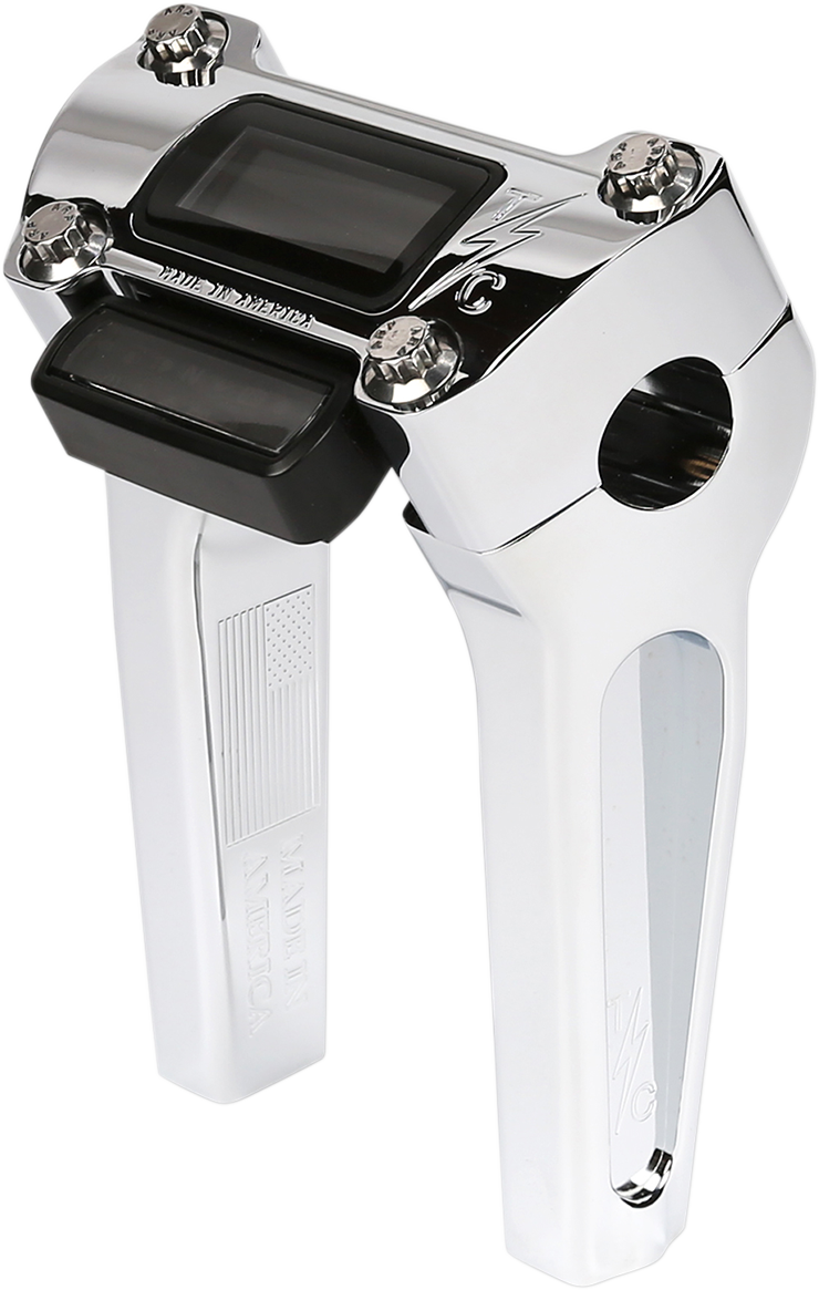 THRASHIN SUPPLY CO. Handlebar Risers - Straight - 6" - Gauge Cutout - Chrome TSC-6025-3 ...