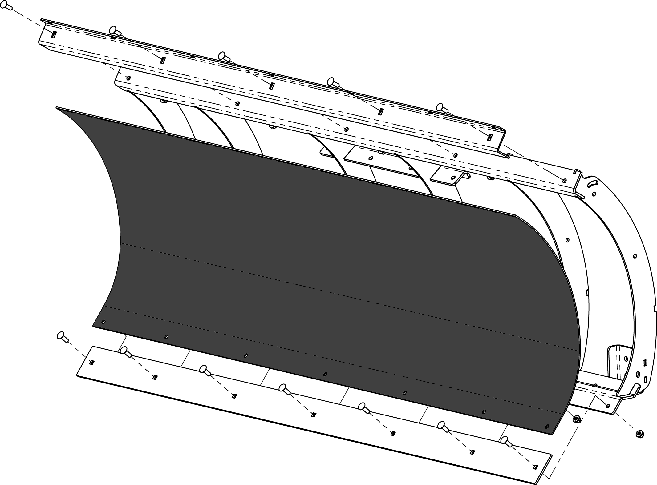 Poly Blade Replacement 72" Blade Face - KFI