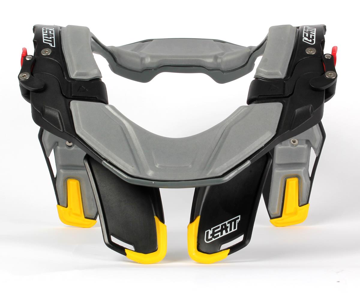 Leatt STX Road Neck Brace Small/Medium (Black/Grey/Yellow): AOMC.mx