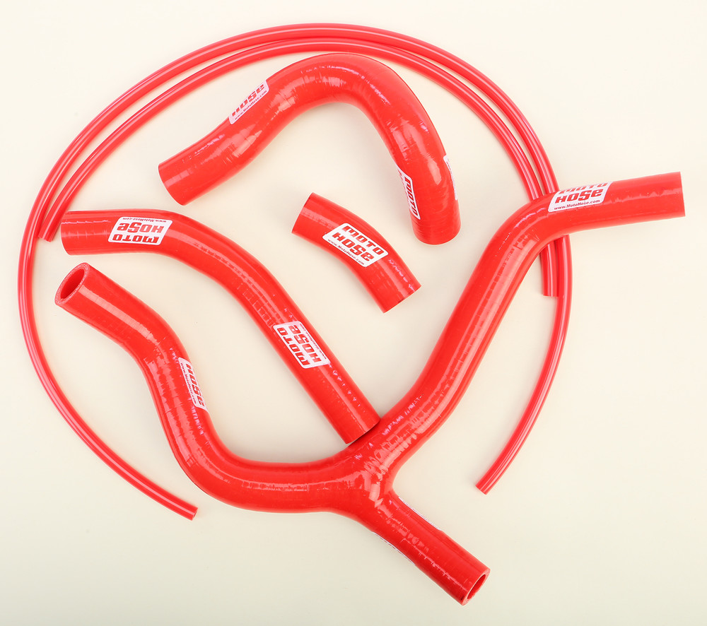 Moto Hose Silicone Y-Hose Kit (Red) Honda CRF450R 15-16: AOMC.mx