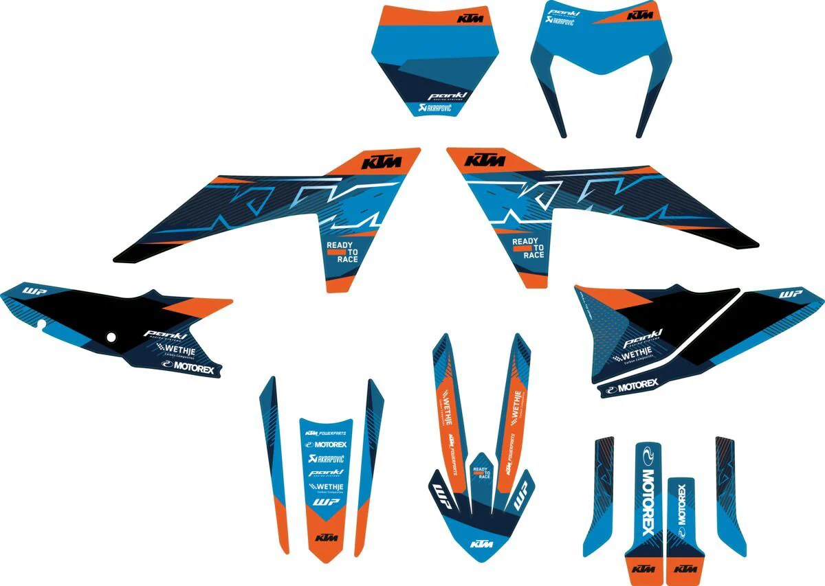 KTM/HQV Style Graphics Kit SX/TC/Enduro 23-26: AOMC.mx