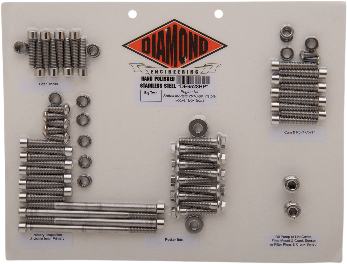 Diamond Engineering Fastener Kit for Engine and Rocker Box - OEM FLF ...