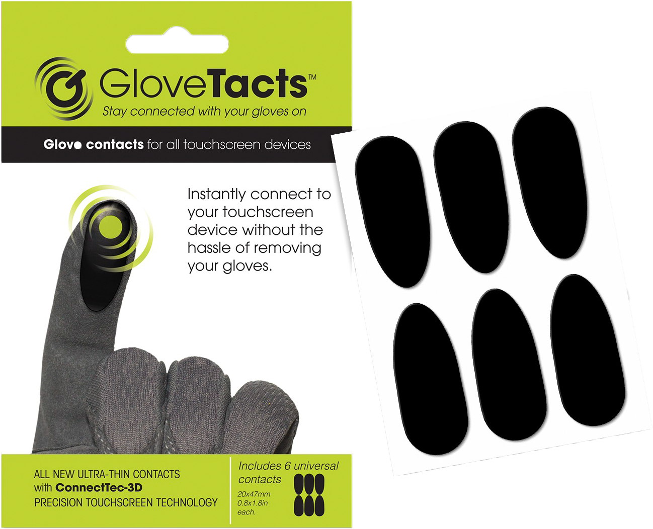 Touchscreen Stickers For Gloves 10/Pk - GLOVETACTS