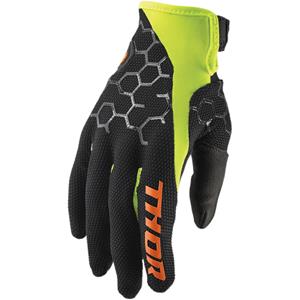 2019 Thor Draft Gloves (Black/Acid): AOMC.mx