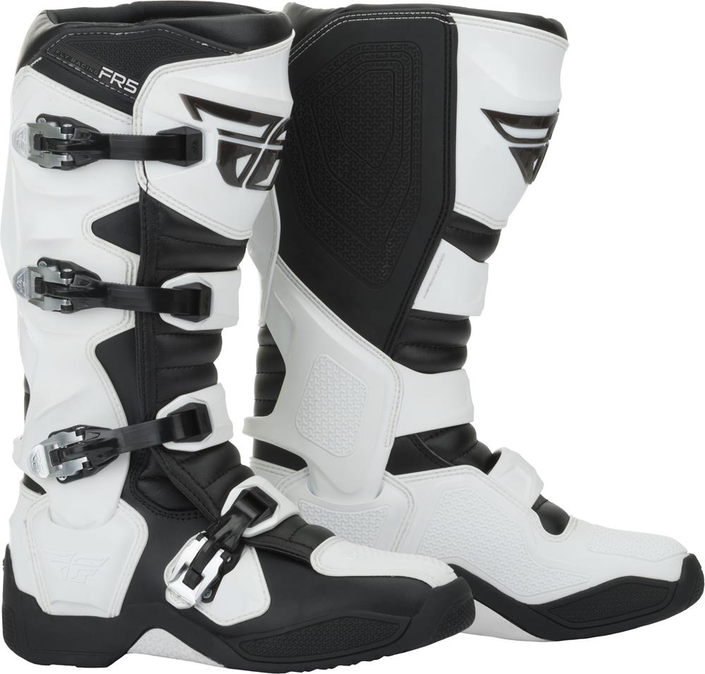 FLY Racing FR5 Boots (White): AOMC.mx