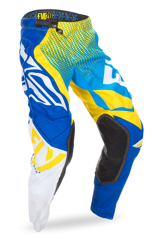 Fly Racing Evo 2.0 Pant (Blu/Wht/Ylw): AOMC.mx