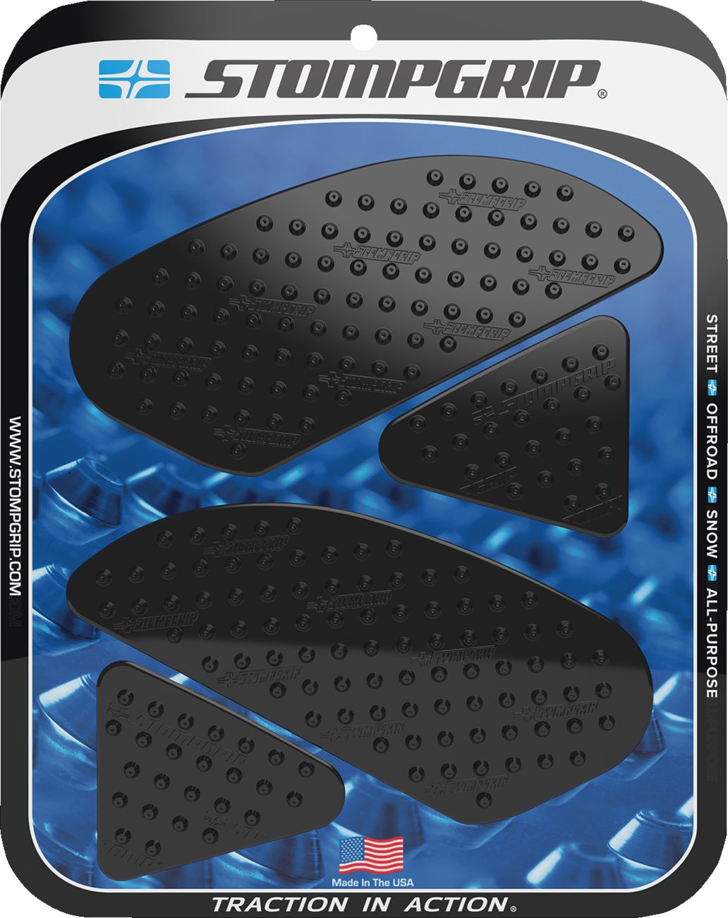 STOMPGRIP Volcano Traction Pad for Honda CBR300R - Black (Part #55-10-0100B) by STOMPGRIP: AOMC.mx