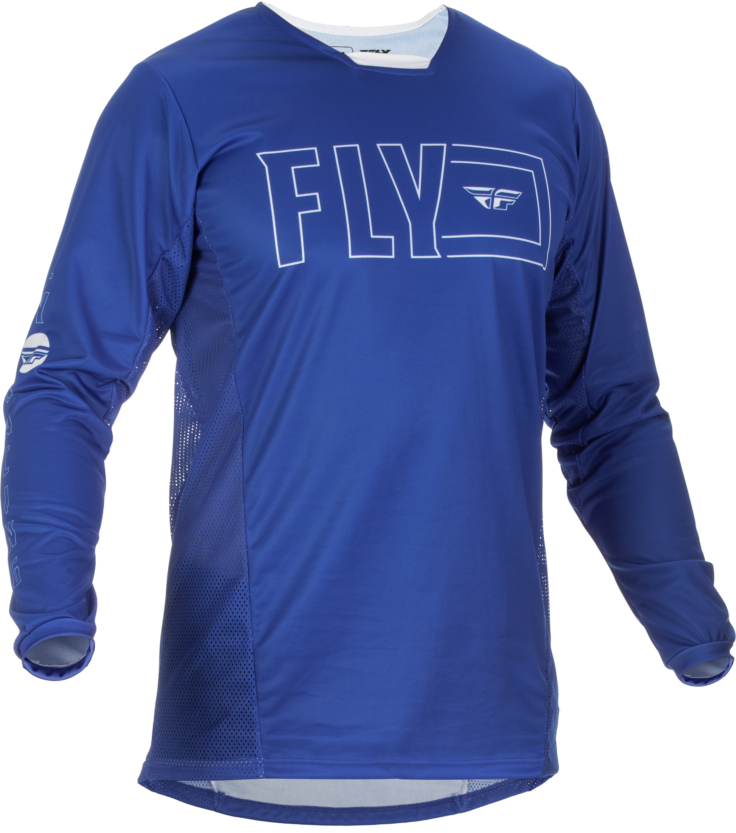 2022 Fly Racing Kinetic Fuel Jersey (Blue/White): AOMC.mx