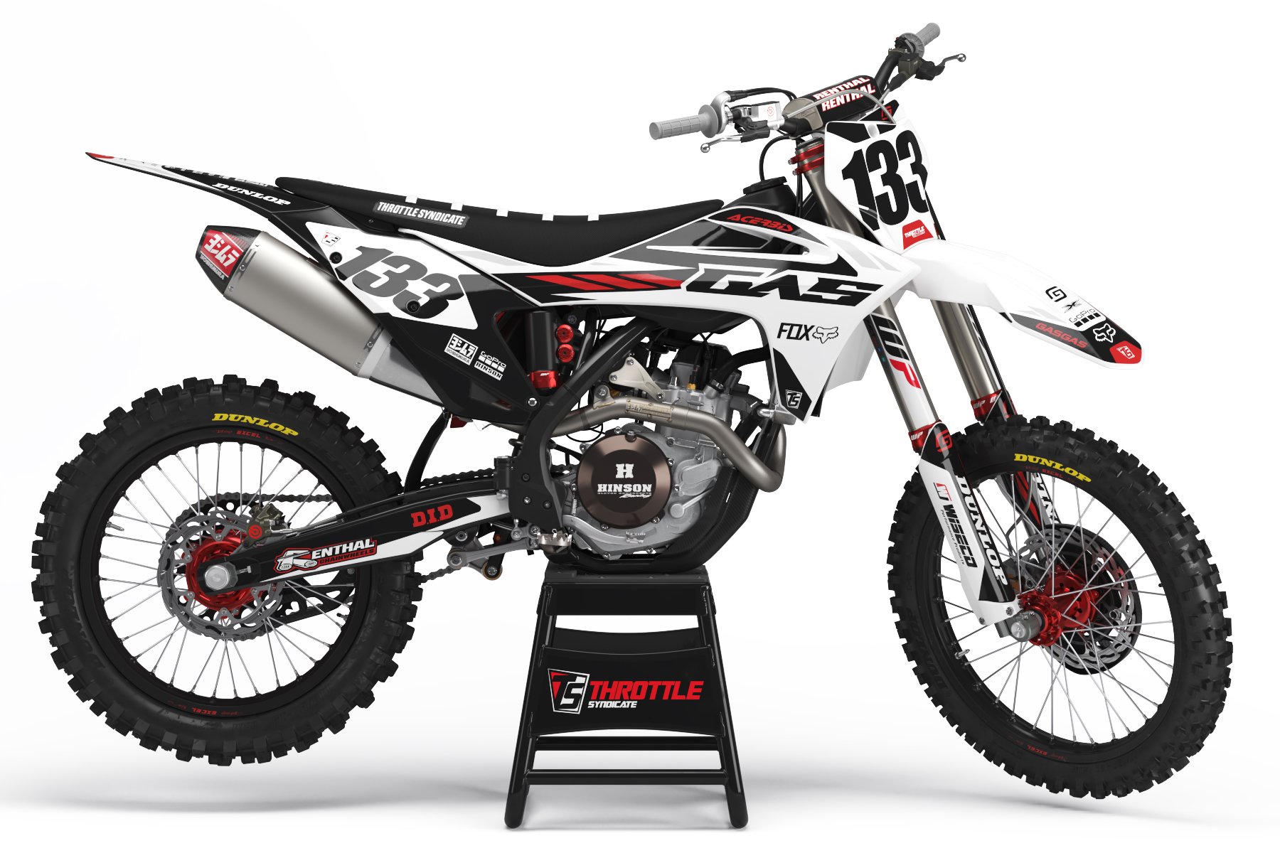 AOMC.mx: Throttle Syndicate GasGas Graphic Kit (White/Black)