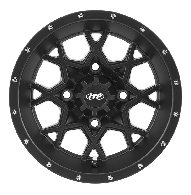 ITP Storm Series Hurricane Wheel (Black) 14X7 4/110 5+2: AOMC.mx