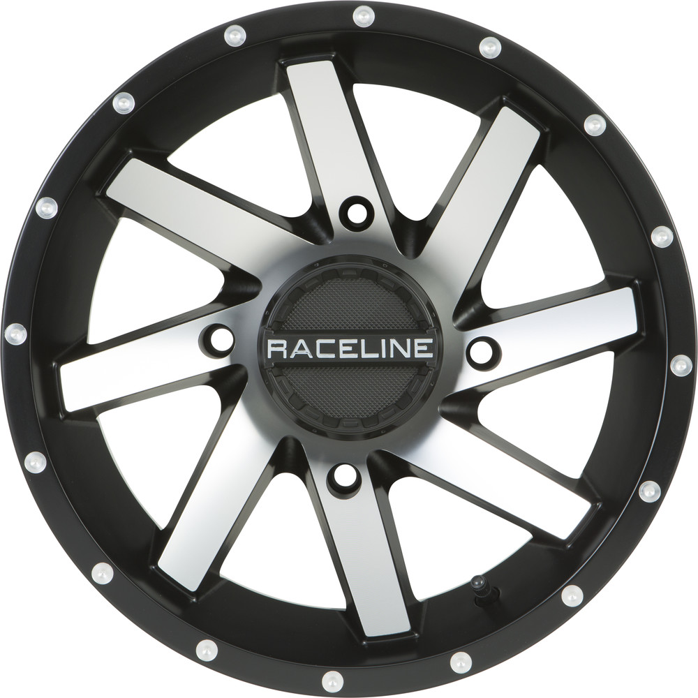 Raceline Twist Wheel (Black/Machined) 14X7 4/156 4+3 (+5MM): AOMC.mx