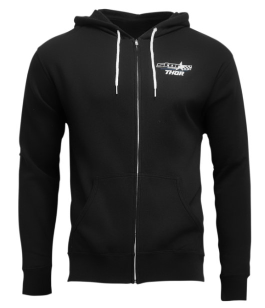 Thor Star Racing Champ Zip-Up Jacket (Black/White): AOMC.mx