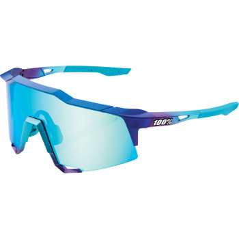 100% Speedcraft Performance Sunglasses (Metallic Blue/Blue Mirror): AOMC.mx