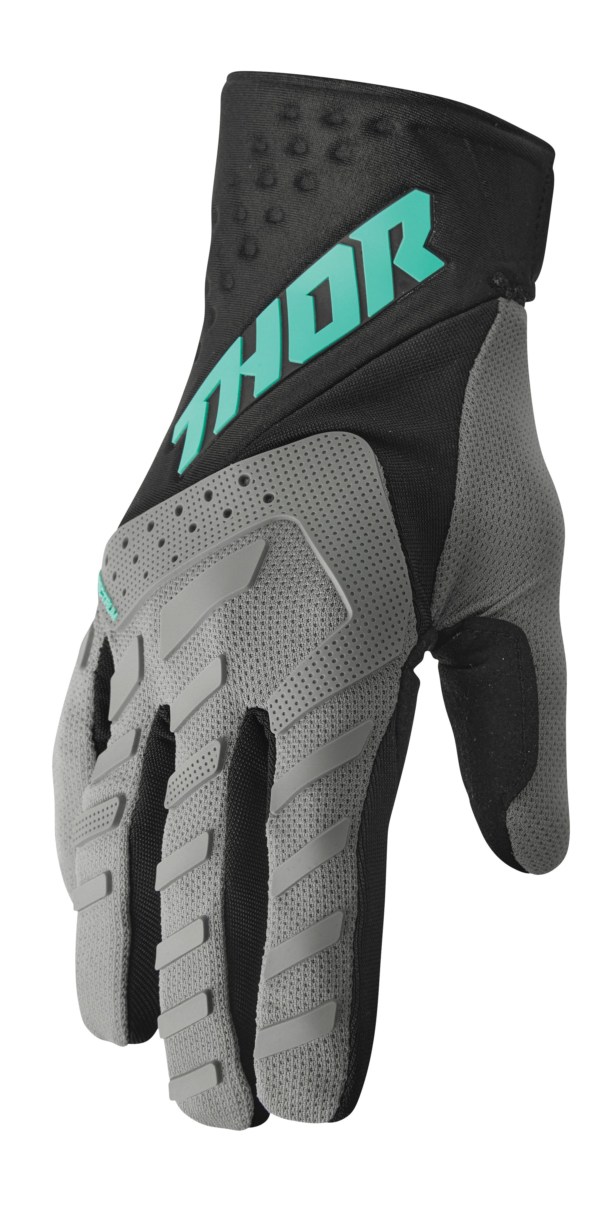 2023 Thor Spectrum Gloves (Gray/Black/Mint): AOMC.mx
