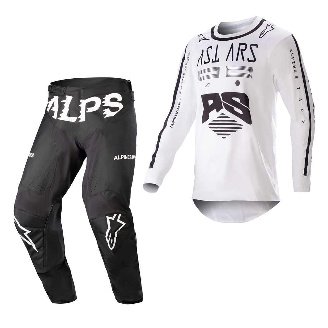 2023 Alpinestars Racer Found Gear Set (Black/White): AOMC.mx