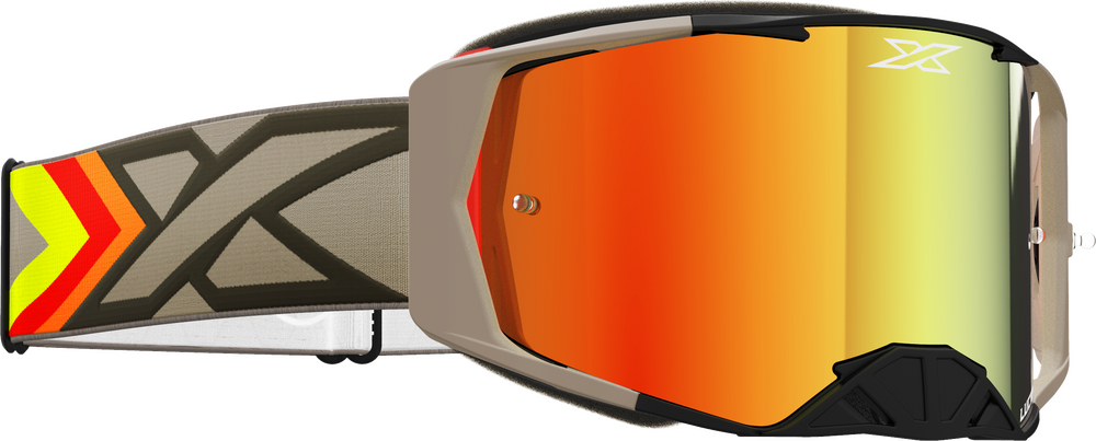 EKS Brand Lucid Goggle (Black/Tan - Red Mirror Lens): AOMC.mx