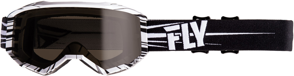 Fly Racing Zone W/C Goggle Black/White W/Dark Smoke Lens
