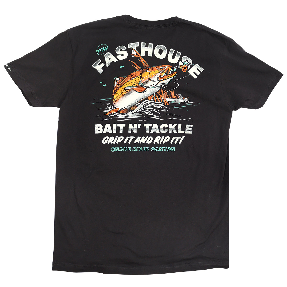 Fasthouse Gone Fishing Tee (Black): AOMC.mx