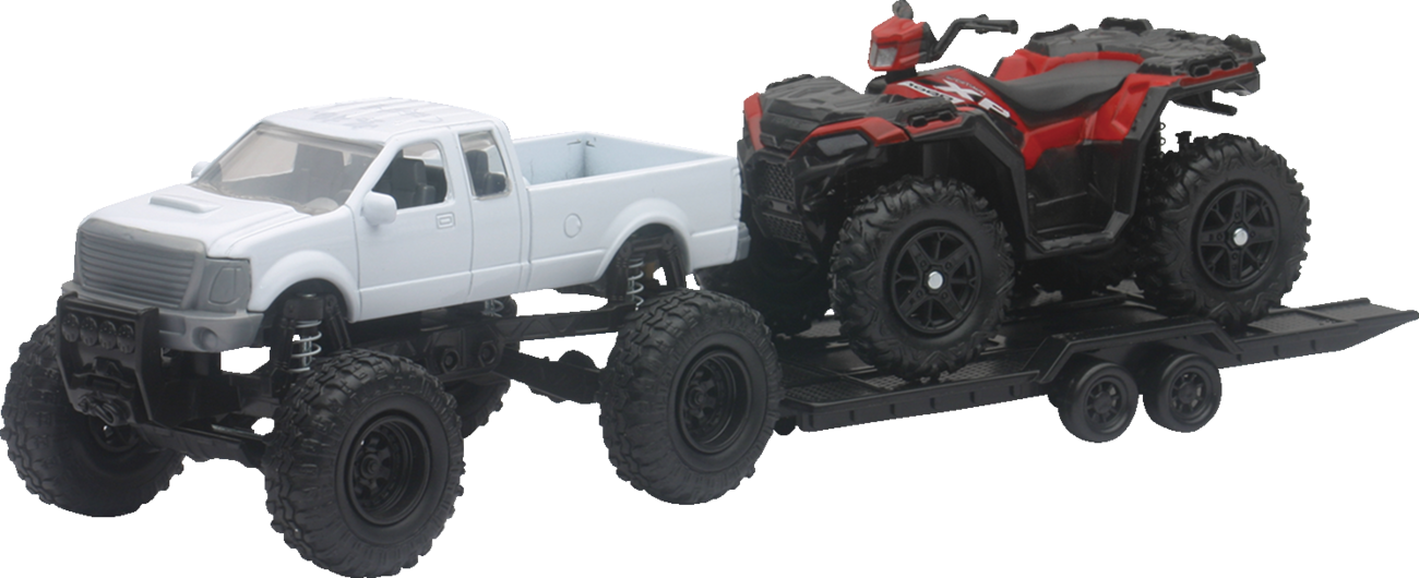 NEW RAY TOYS Pick Up w/ Polaris Sportsman XP1000 - Black/White/Red ...