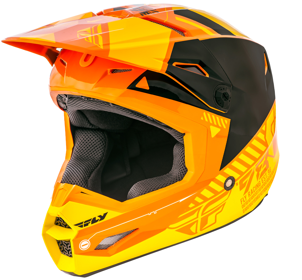 FLY Racing Elite Onset Helmet (Orange/Yellow): AOMC.mx