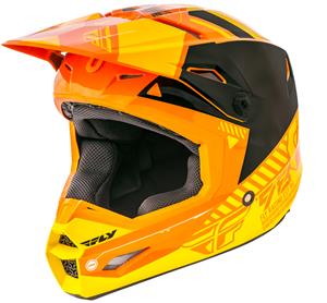 FLY Racing Elite Onset Helmet (Orange/Yellow): AOMC.mx