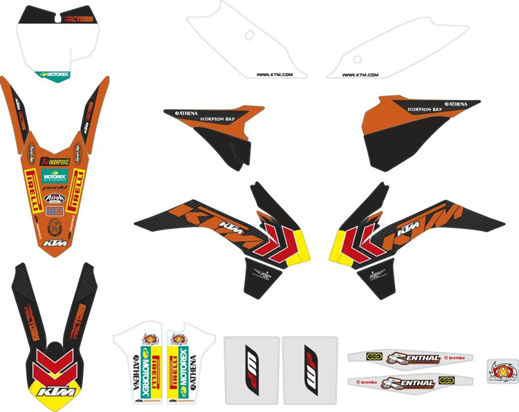 KTM Factory Graphics Kit SX/XC 13-15: AOMC.mx