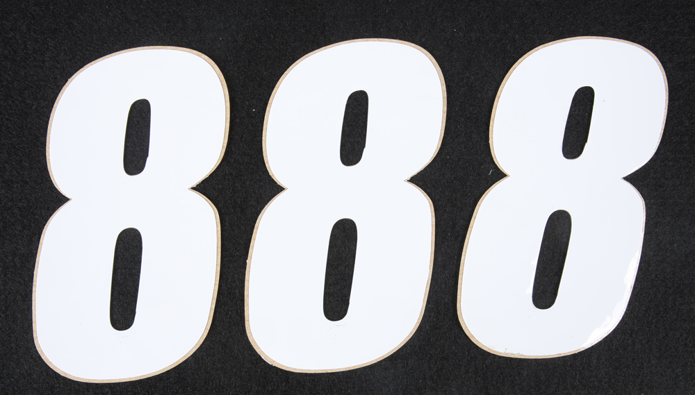 D-COR Number 8 White 4-inch Race Number Pack - Impact Style for ...